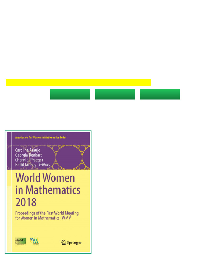 (Ebook) World Women in Mathematics 2018: Proceedings of the First World ...