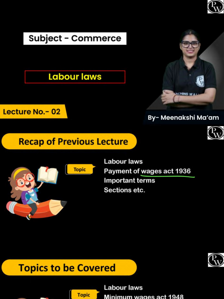 Labour Laws 02 Class Notes | PDF