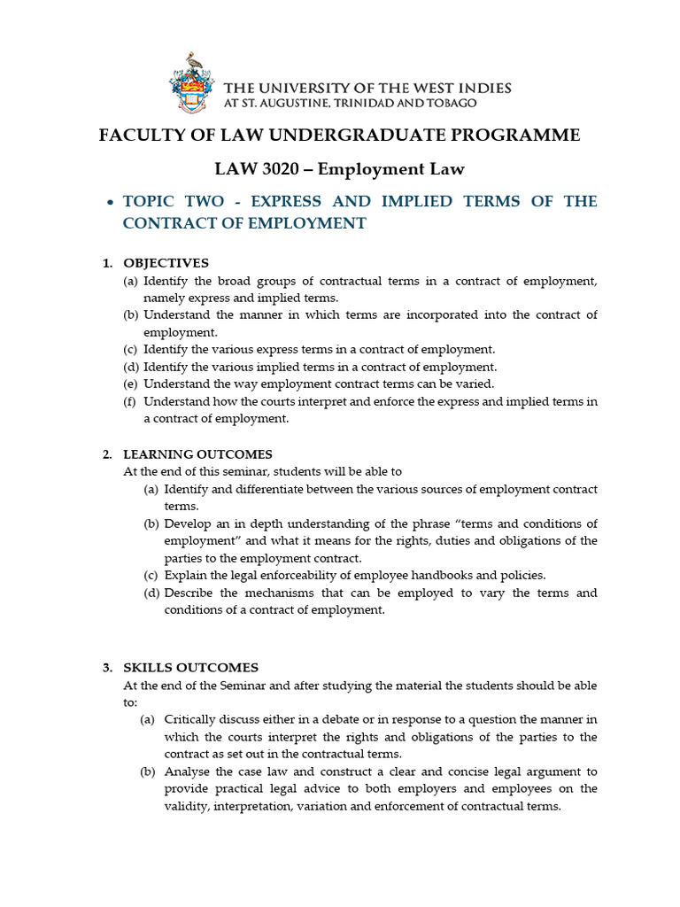 Terms and Conditions of The Emp Contract - Express Terms | PDF ...