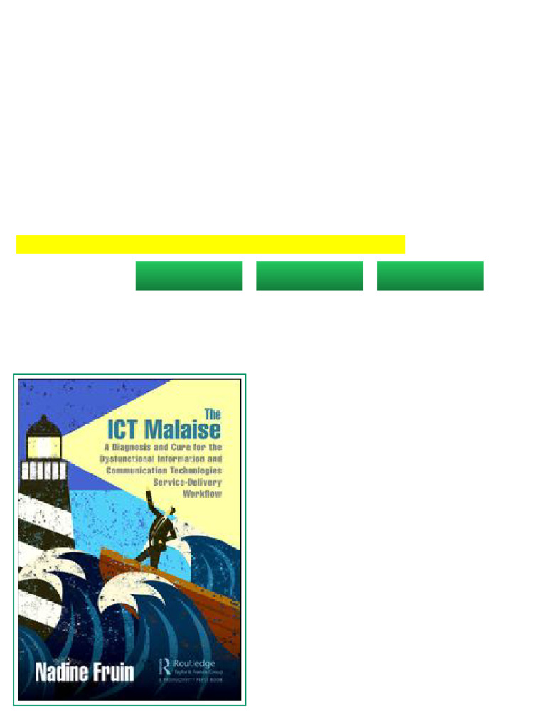 (Ebook) The ICT Malaise: A Diagnosis and Cure for the Dysfunctional ...