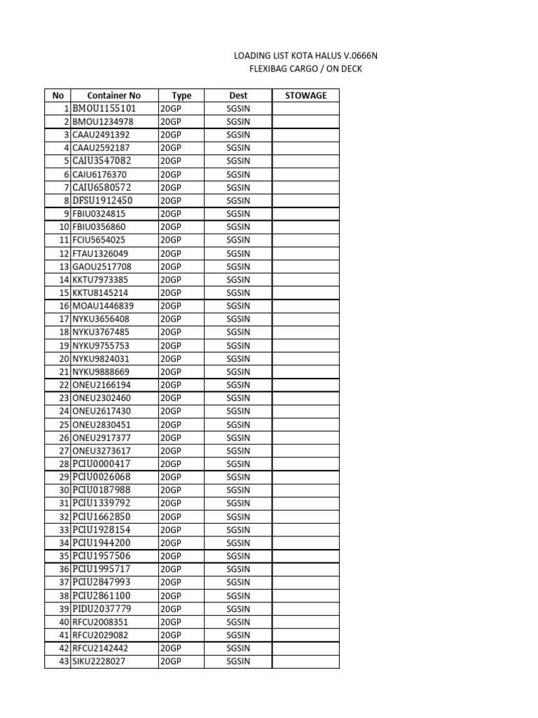 Flexibag Cargo Khlu0666n | PDF