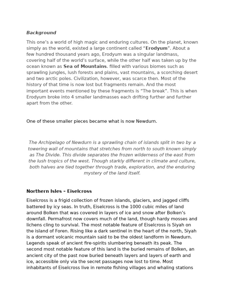 New Durn | PDF | Island | Physical Geography