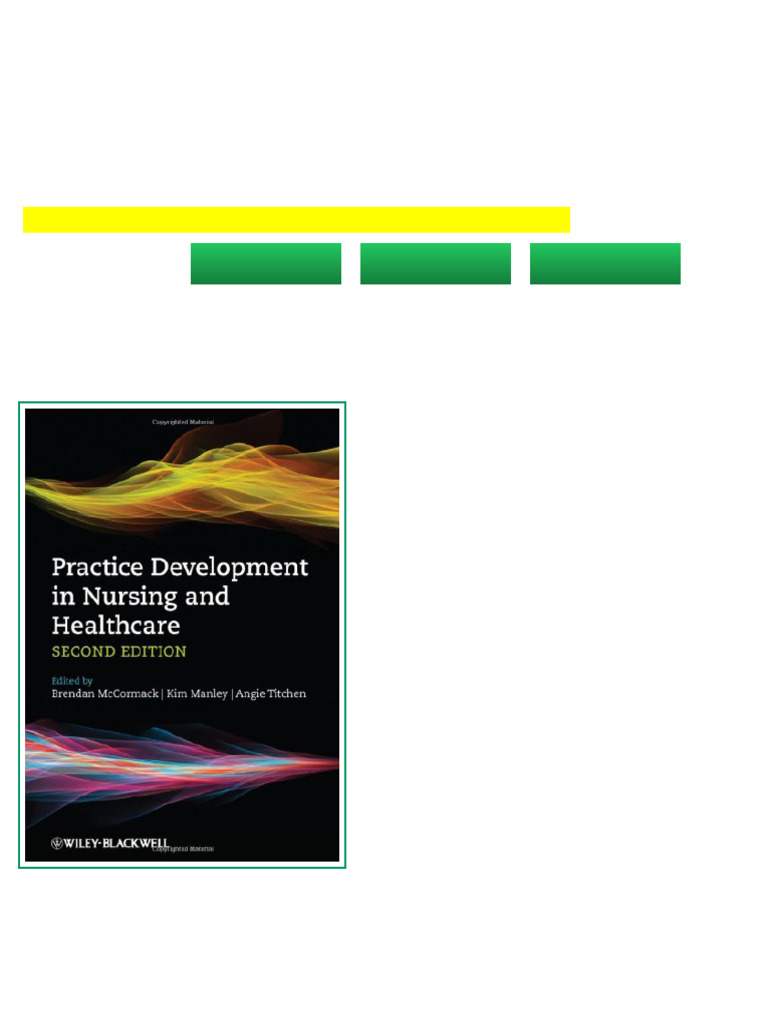 Practice Development in Nursing and Healthcare 2nd Edition Brendan ...