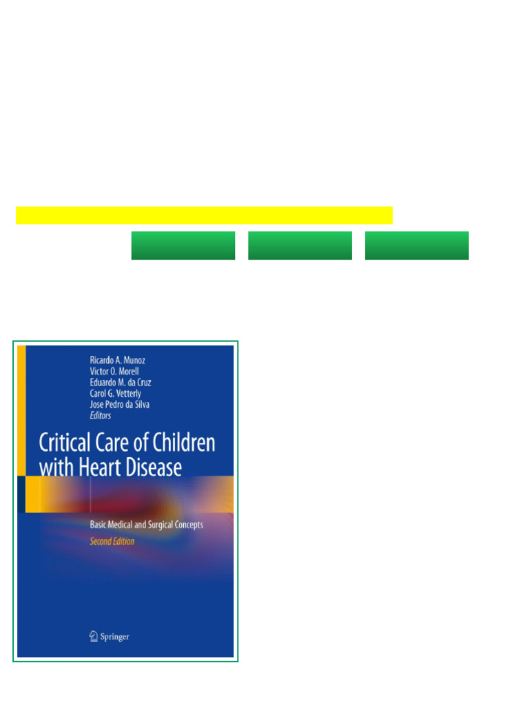 (Ebook) Critical Care of Children with Heart Disease : Basic Medical ...