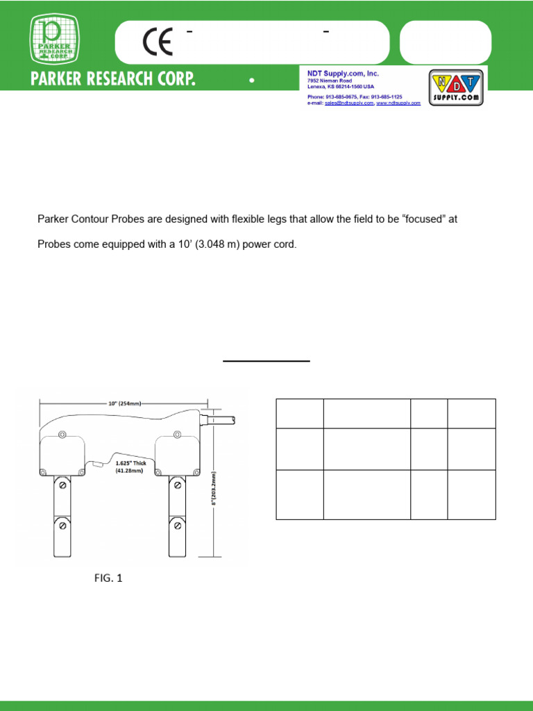 B200 & B200S Contour Probes Manual | PDF | Alternating Current ...