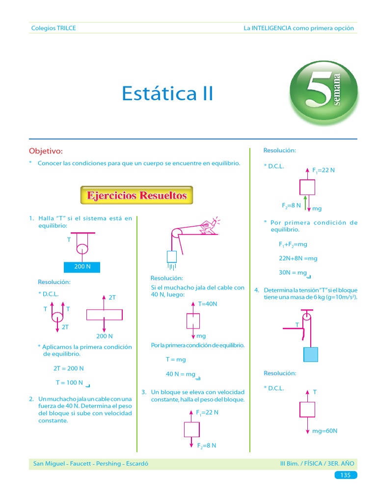 Sem5 - Estatica II | PDF | Tensión (Física) | Cantidad