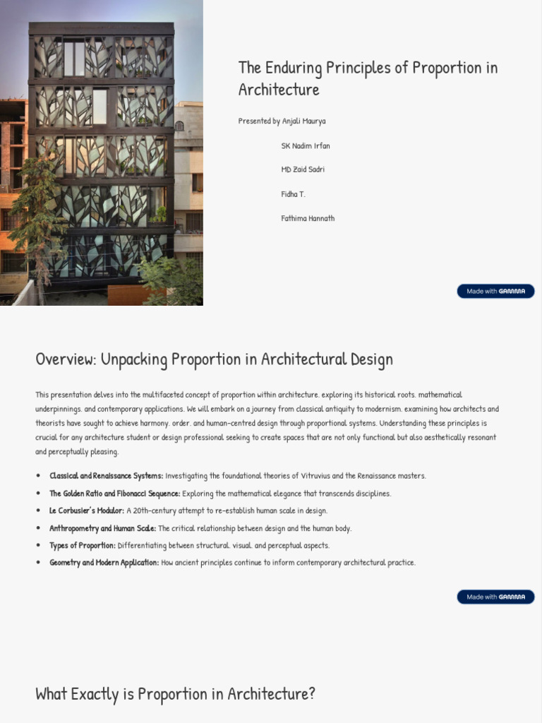The Enduring Principles of Proportion in Architecture | PDF