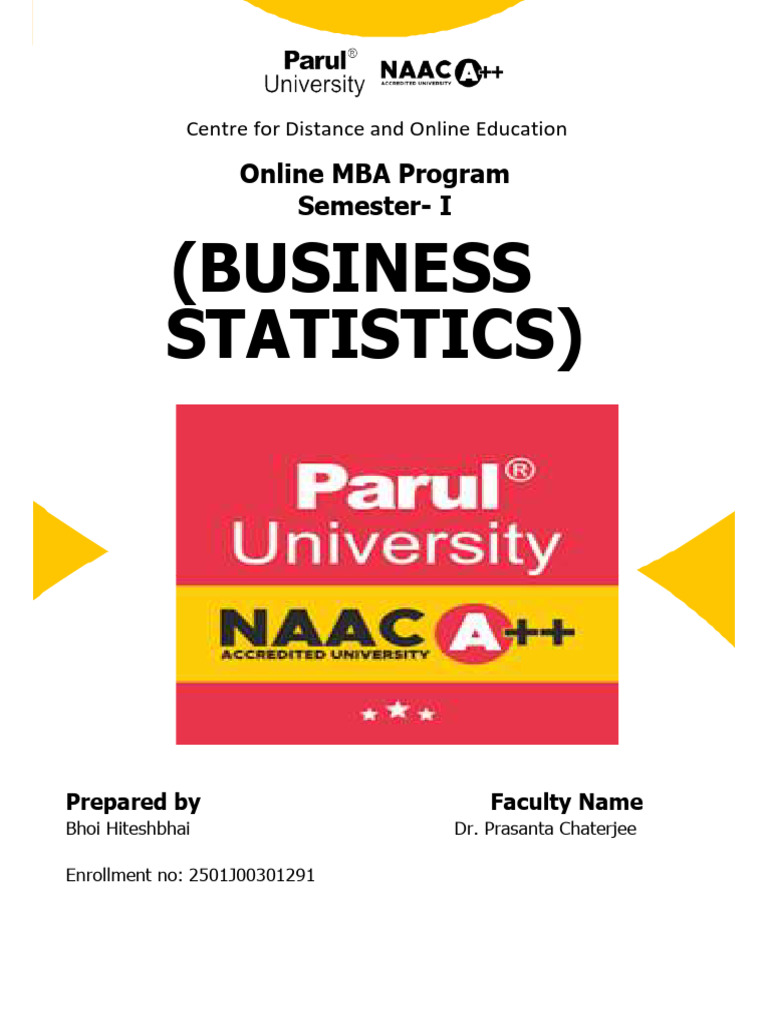 Online MBA Business Statistics Course | PDF | Statistics | Forecasting