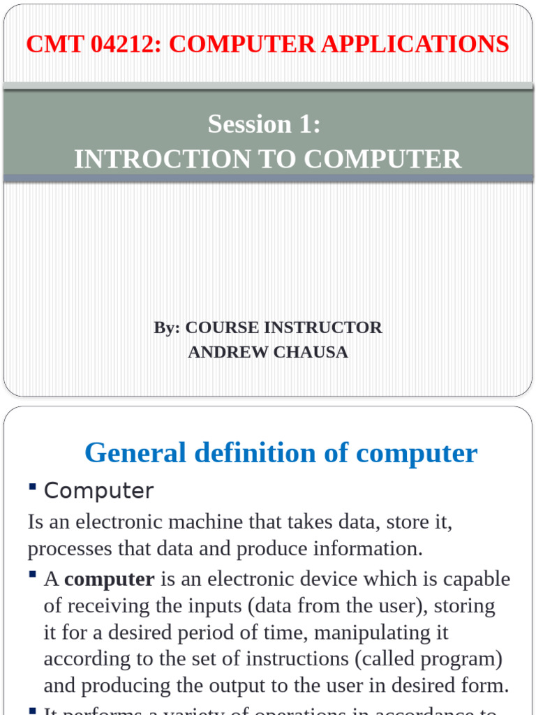 Introduction to Computer Basics | PDF | Microcomputers | Supercomputer