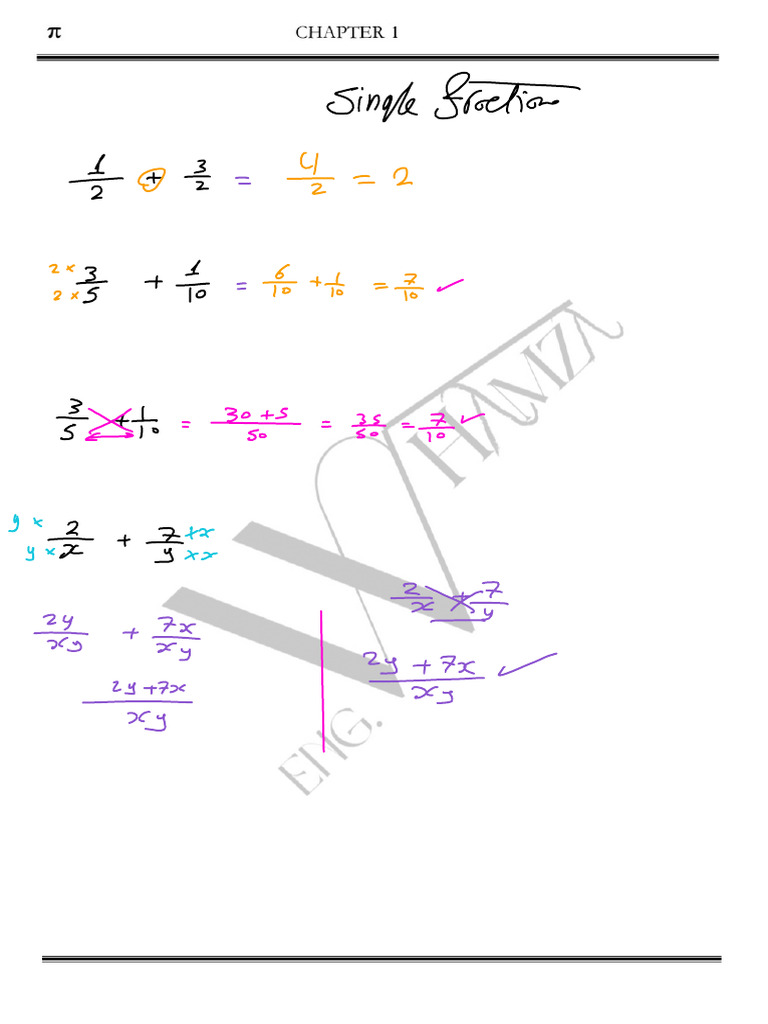 Simplifying Algebraic Fractions Guide | PDF | Division (Mathematics ...