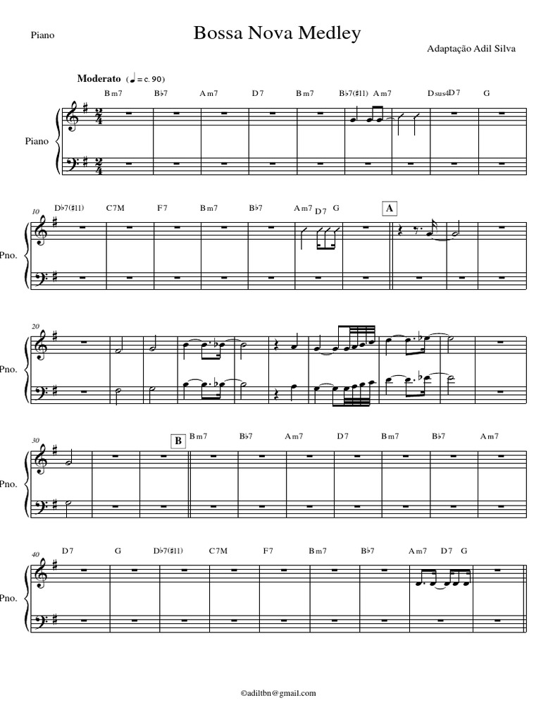 Bossa Nova Medleyx - Piano | PDF