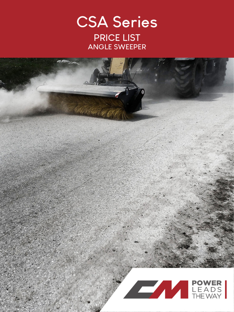 CSA Angle Sweeper Price List 2023 | PDF | Prices