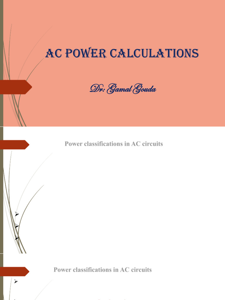 1 AC Power Calculations 1 | PDF