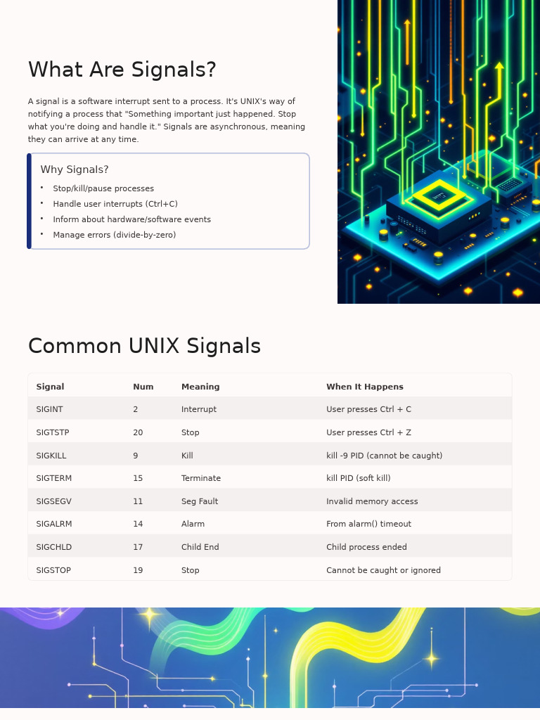 What-Are-Signals | PDF | Concurrency (Computer Science) | System Software