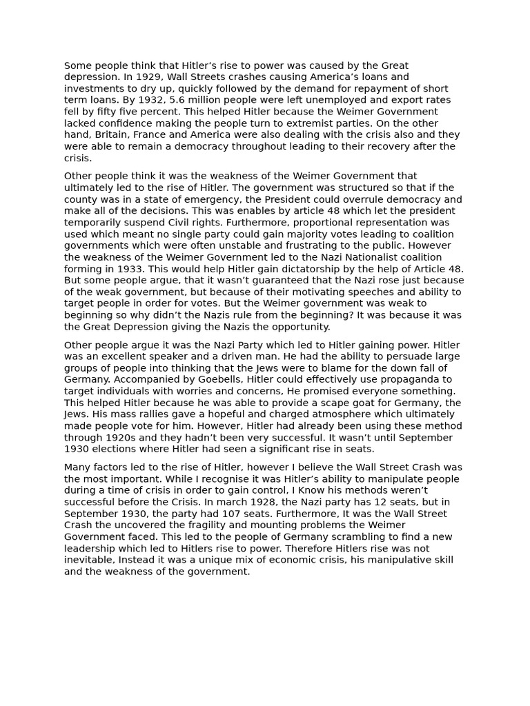 16 Marker - Hitlers Rise To Power | PDF | Weimar Republic | Adolf Hitler