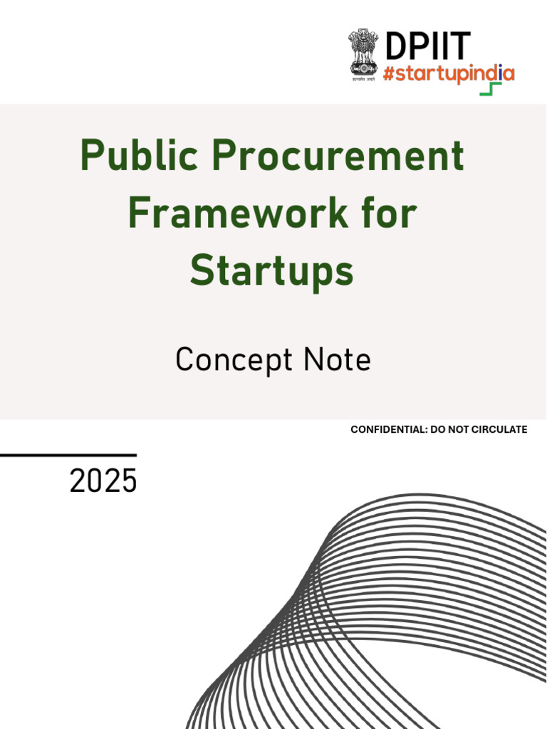 Draft Concept Note On Public Procurement Framework For Startups | PDF ...