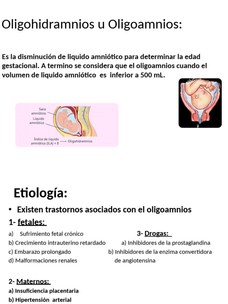 Oligohidramnios U Oligoamnios | PDF