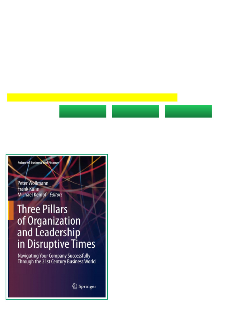 (Ebook) Three Pillars of Organization and Leadership in Disruptive ...