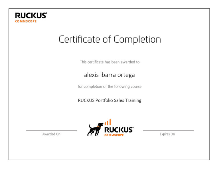 RUCKUS2022 Certificate of Completion With Expire Date | PDF