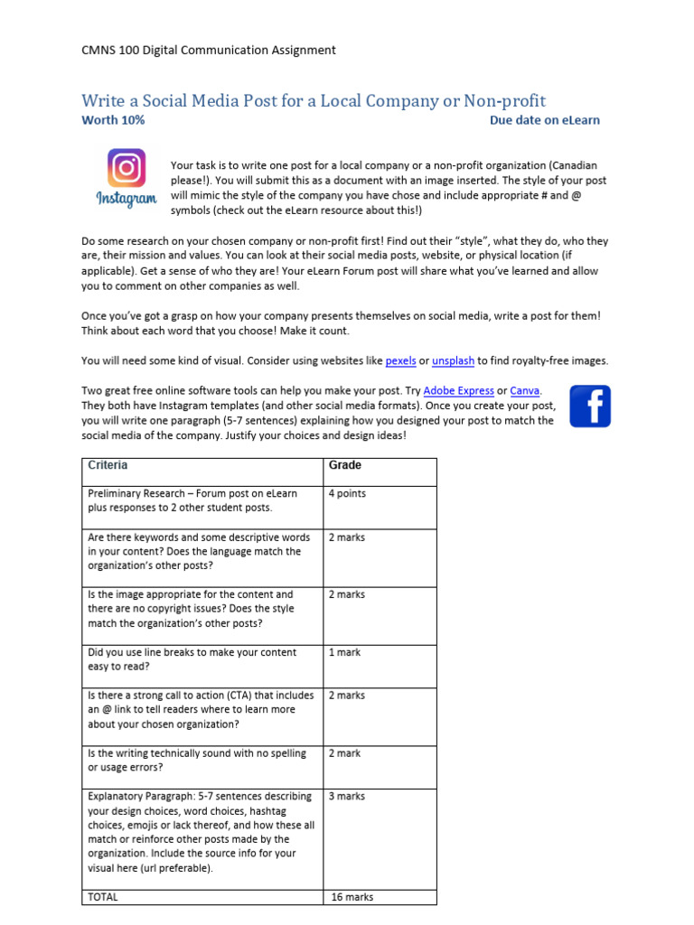 Digital Communication Assignment CMNS 100 - F25 | PDF | Communication ...
