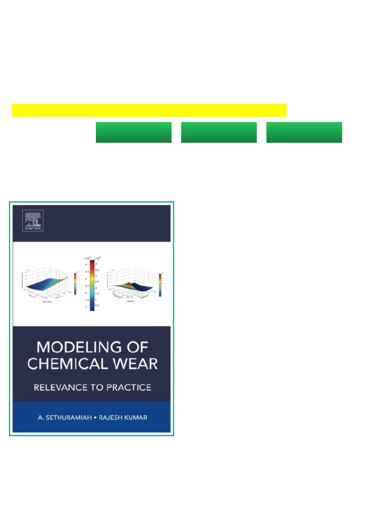 Modeling of Chemical Wear: Relevance To Practice 1st Edition A ...