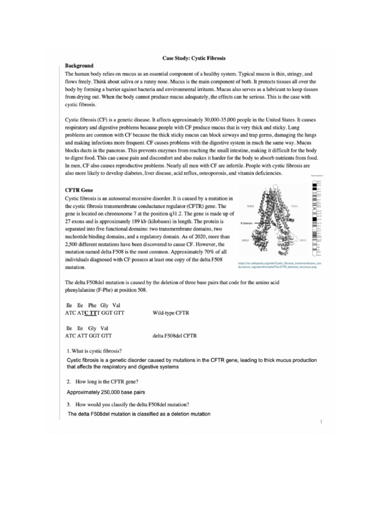 Cystic Fibrosis Case Study | PDF