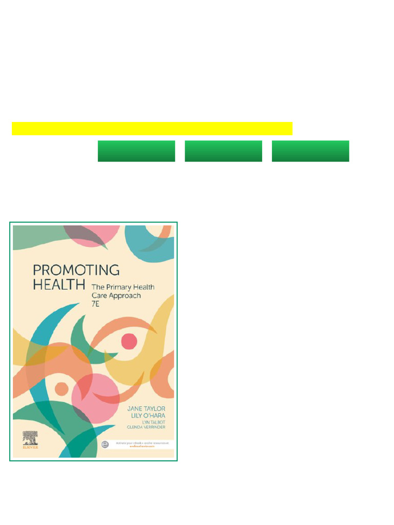 (Ebook) Promoting Health: The Primary Health Care Approach by Jane ...