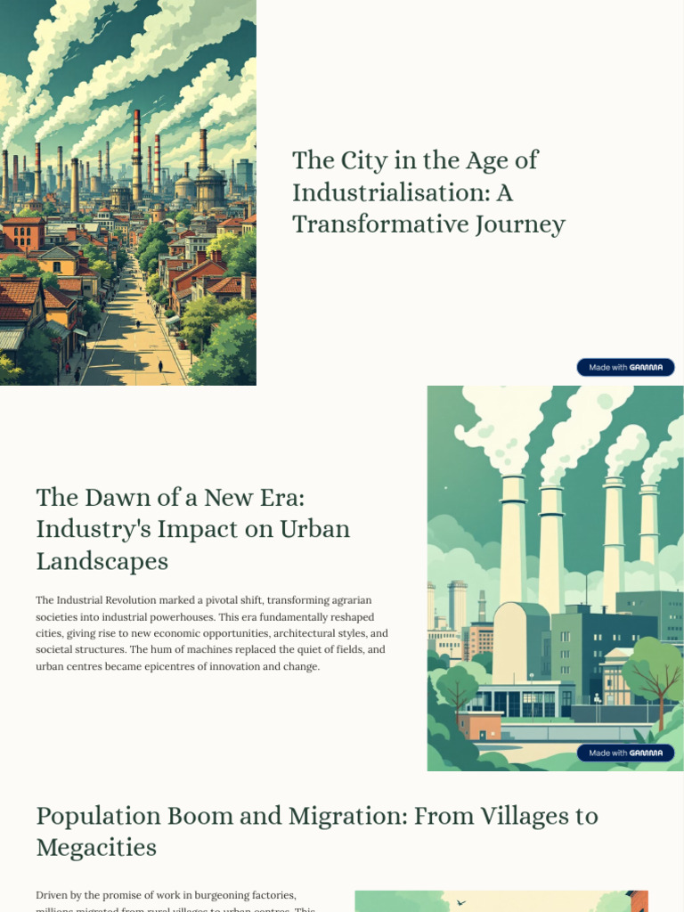 Industrialisation's Urban Impact Explained | PDF | City | Industrialisation