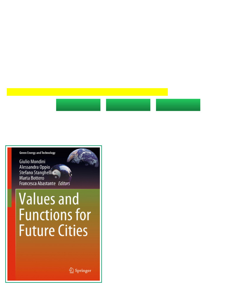 (Ebook) Values and Functions for Future Cities by Giulio Mondini ...