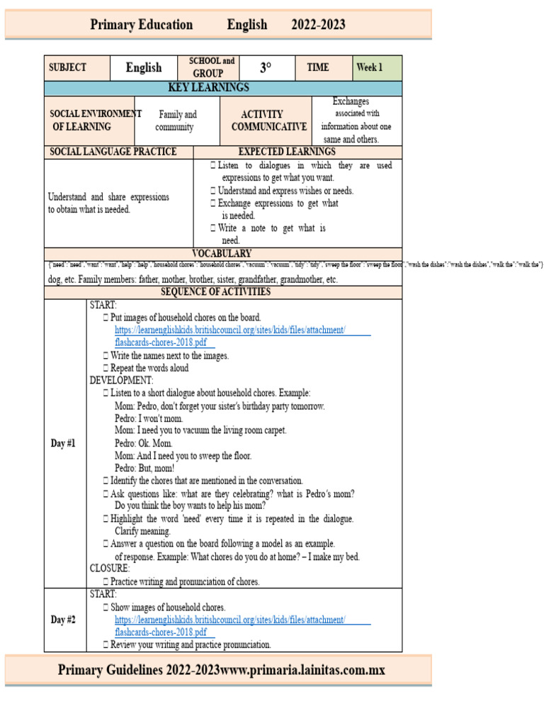 March - 3rd Grade English (2022-2023) | PDF | Housekeeping | English ...
