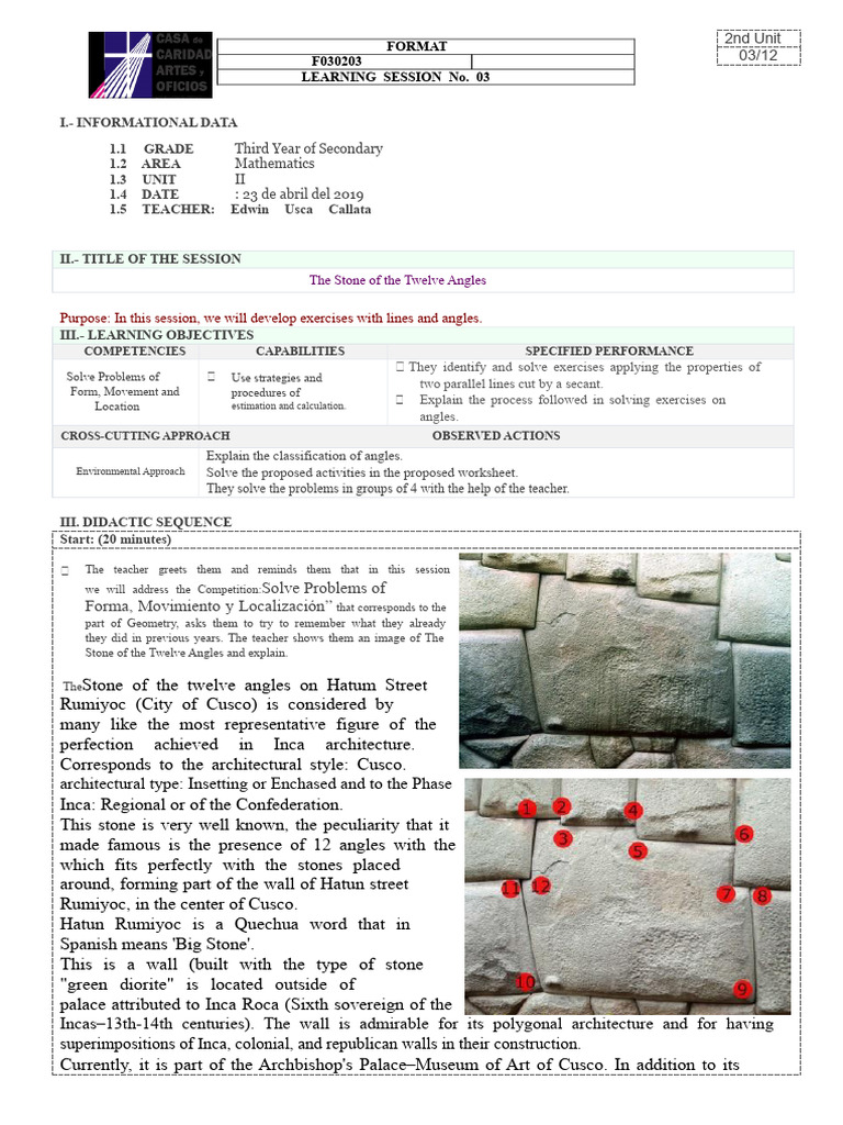 Session 03 The Stone of The Twelve Angles | PDF | Angle | Euclid