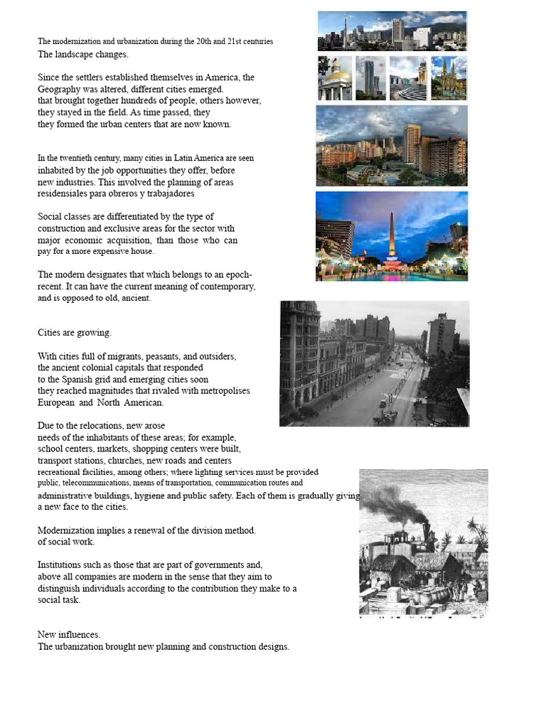 The Modernization and Urbanization During The 20th and 21st Centuries ...