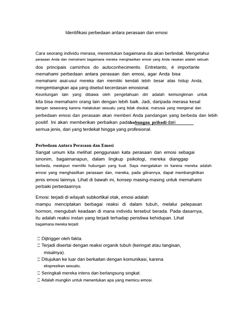 Tentang Perasaan Dan Emosi | PDF