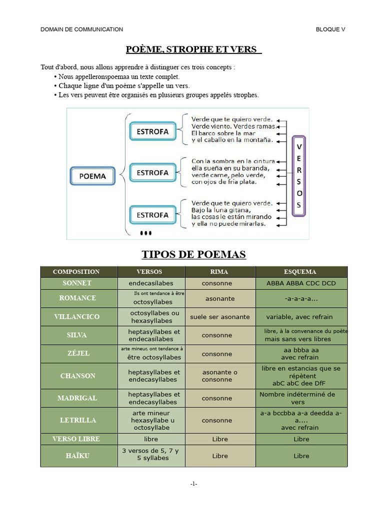 Types de Poèmes Et de Strophes | PDF | Sonnets | Critique littéraire