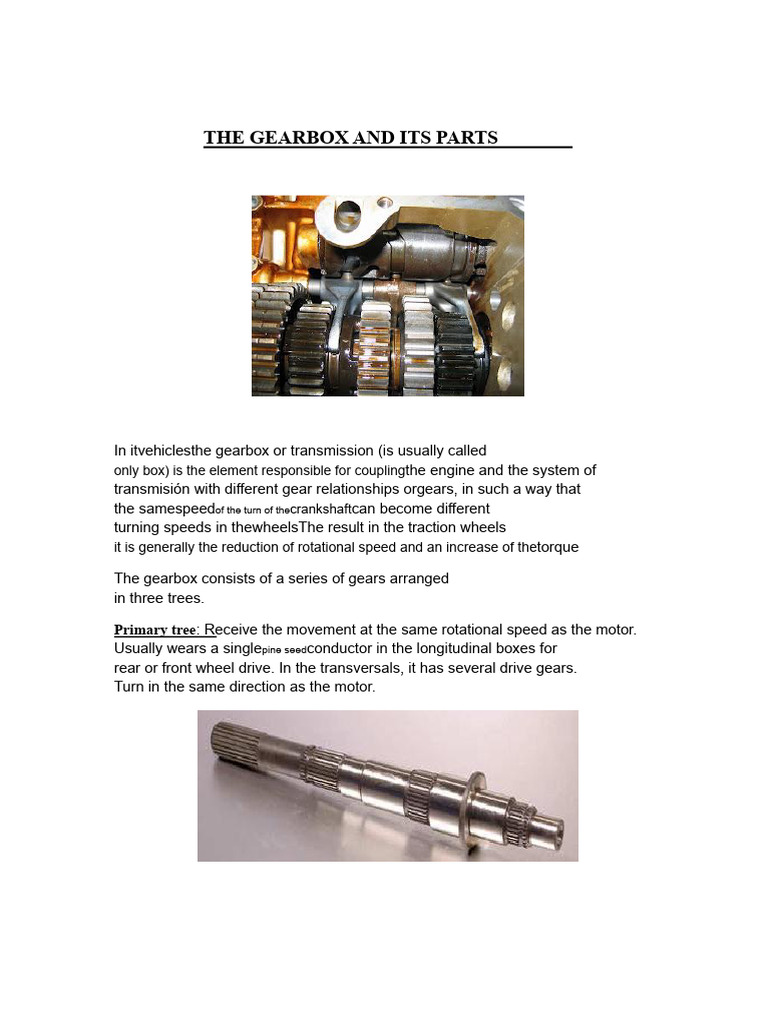 Gearbox and Its Parts | PDF | Gear | Manual Transmission