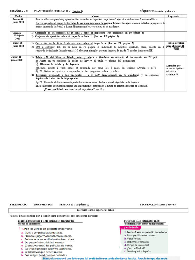 Español - Ejercicios y Correcciones | PDF | Gramática | Lingüística