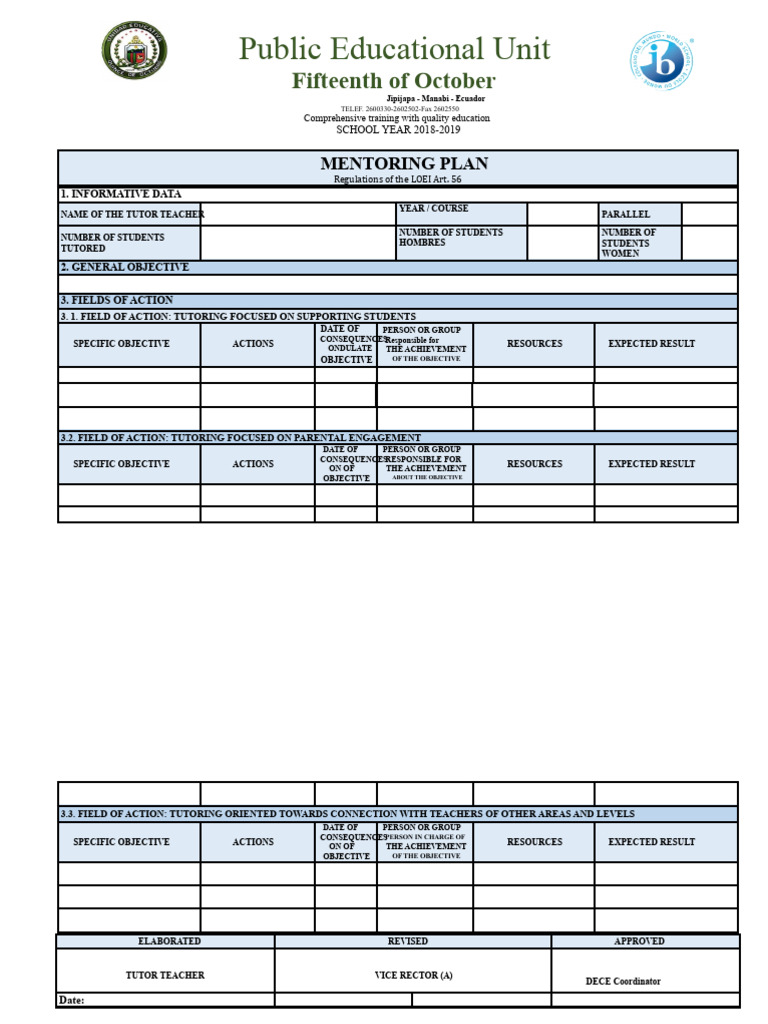Tutoring Plan Format | PDF | Learning