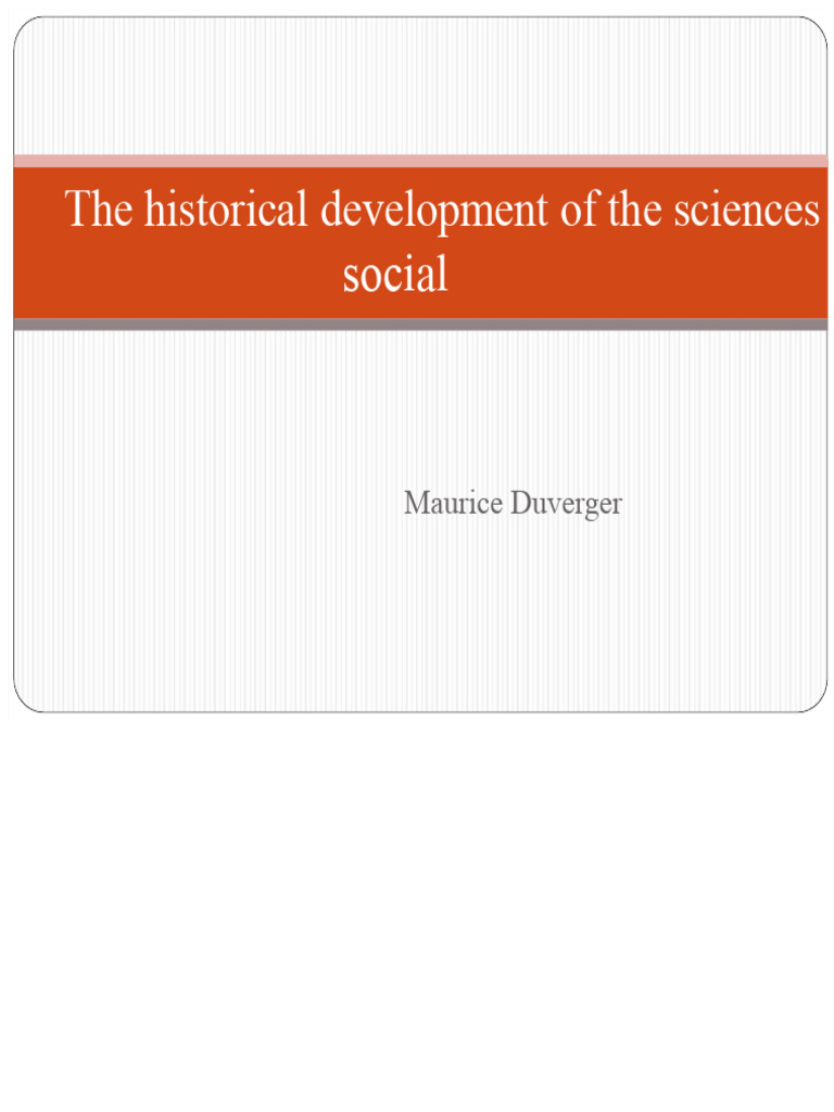 3) Historical Development of The Social Sciences | PDF | Social ...