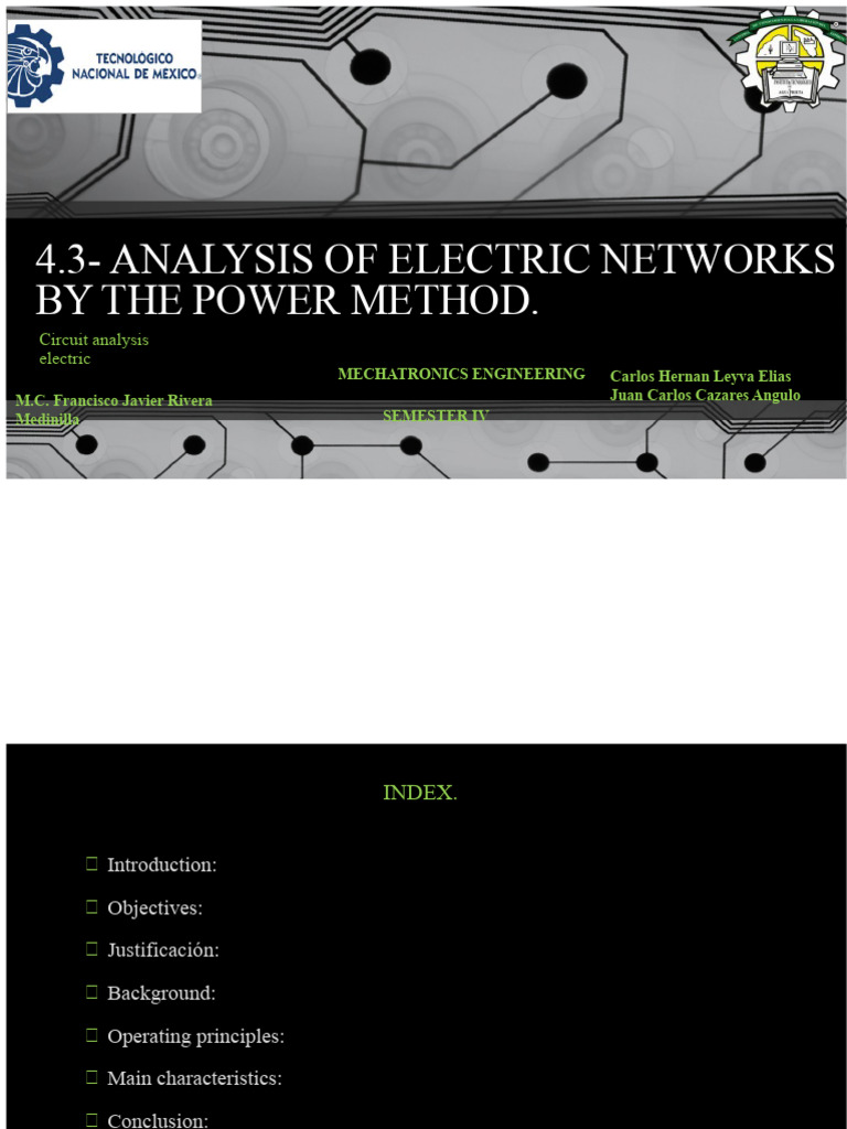 4.3 Analysis of Electric Networks by The Power Method | PDF | Inductor ...