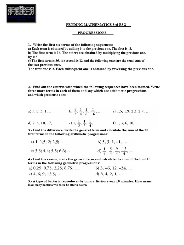 Exam Progressions | PDF