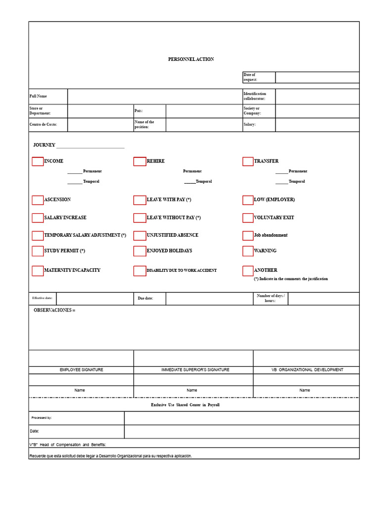 Example of Personnel Action | PDF | Employment | Salary