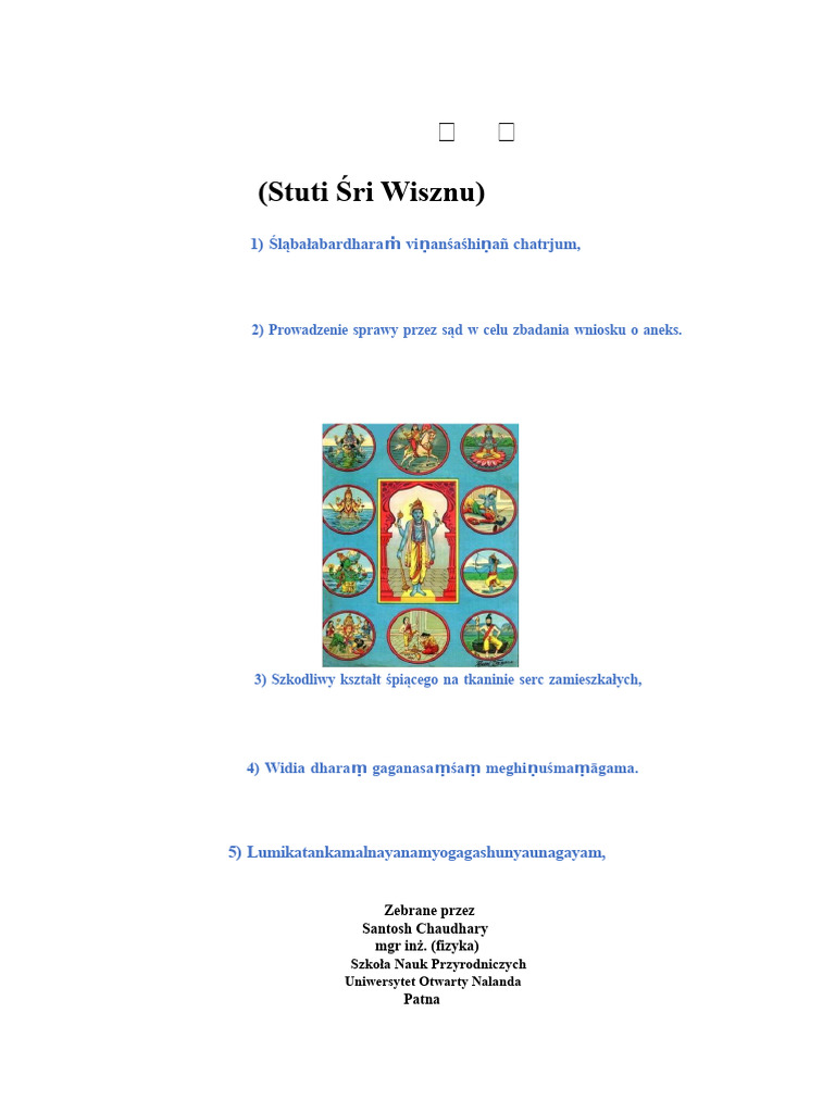 Shree Vishnu Stuti | PDF