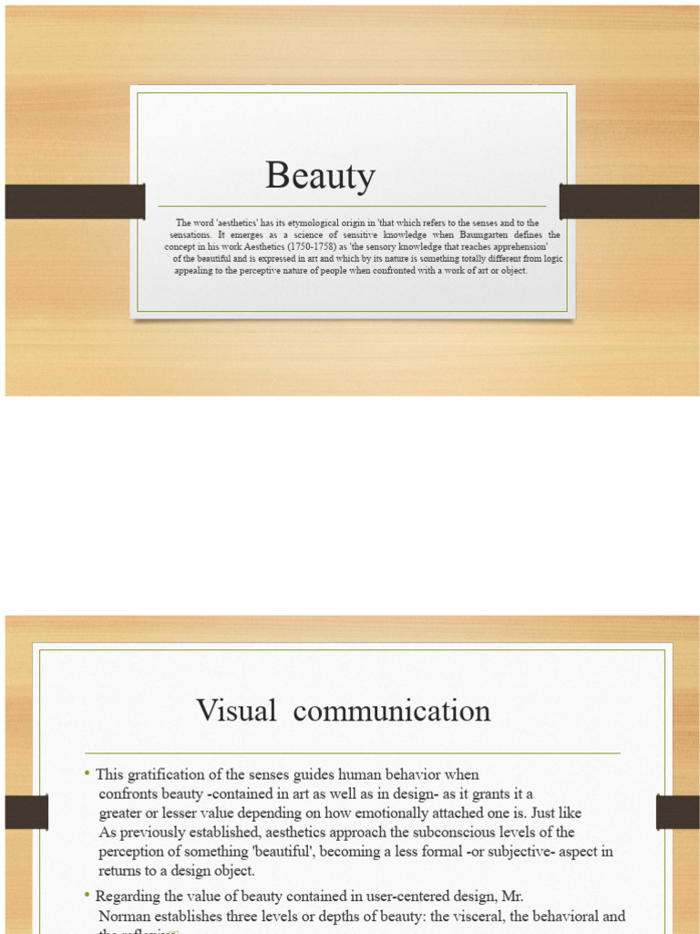 Communication and Beauty | PDF | Information | Aesthetics