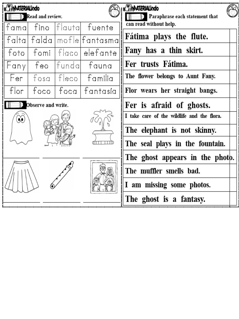 READING WRITING I READ I WRITE AND I WORK WITH SYLLABLES - Part3 PDF | PDF