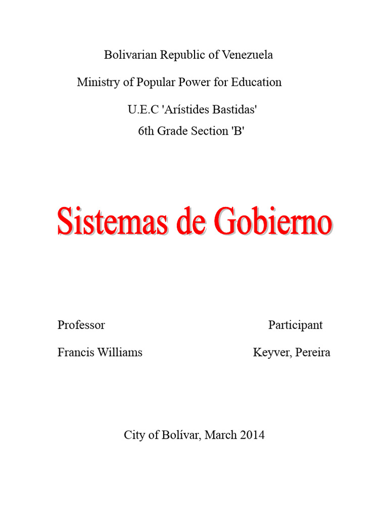 System of Government | PDF | Venezuela | Justice