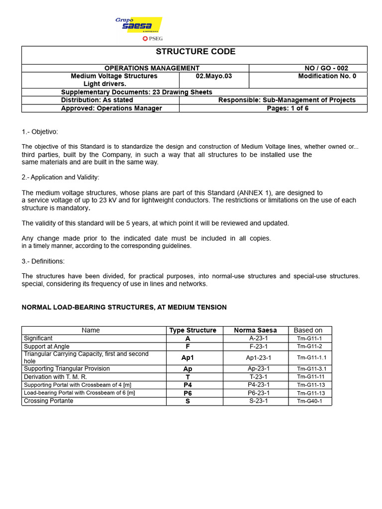Medium Voltage Structure Standards Guide | PDF | Insulator (Electricity ...