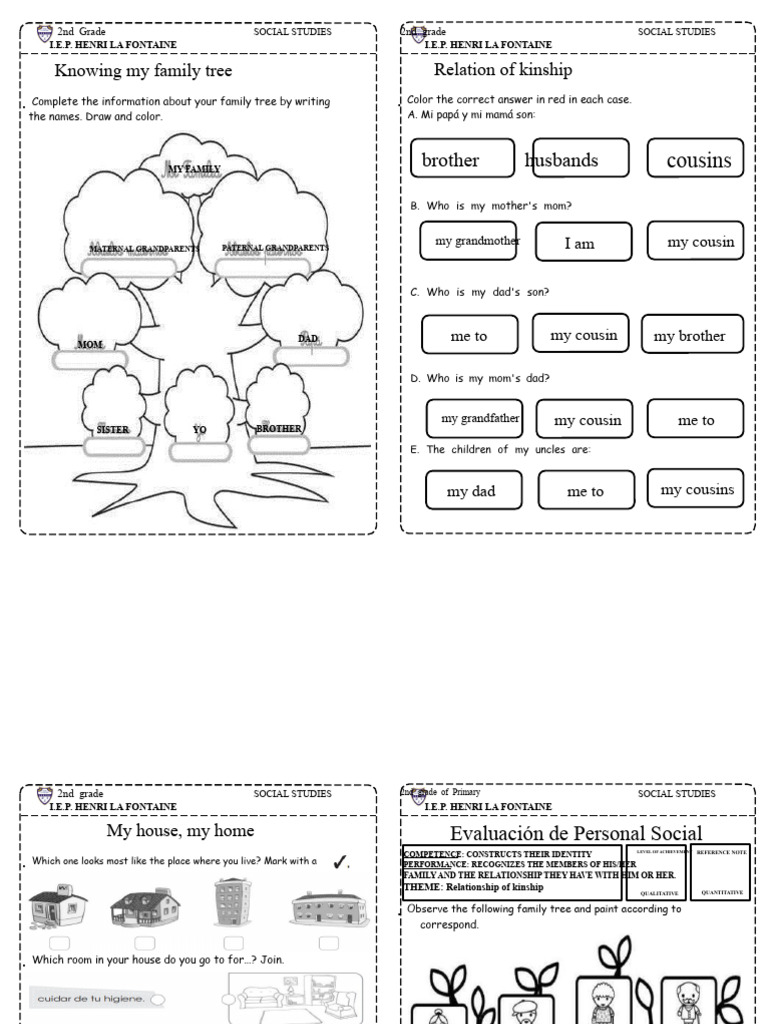 Social Personal Cards Family Tree | PDF | Grandparent | Adulthood