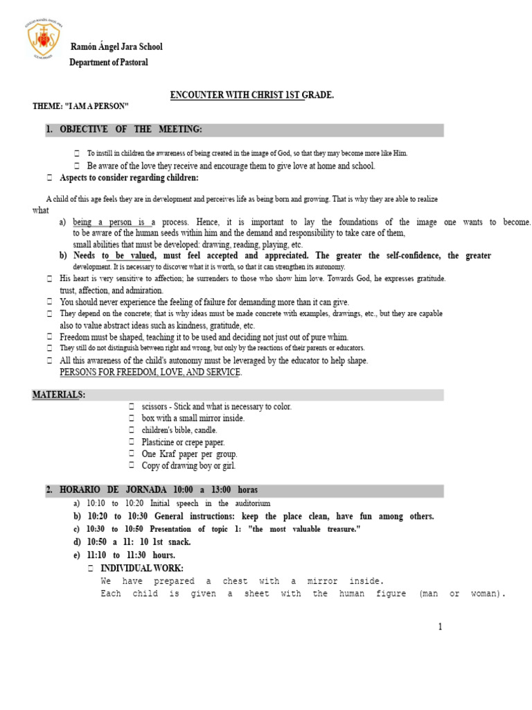 Encounter With Christ First Basic | PDF | Jesus | Love