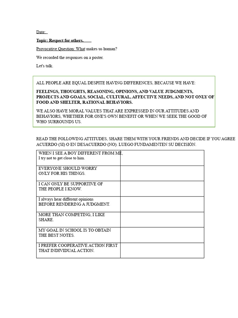 Didactic Sequence Citizenship and Participation | PDF | Attitude (Psychology) | Cognition