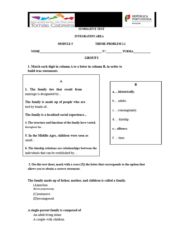 Test - Family | PDF | Family | Fertility